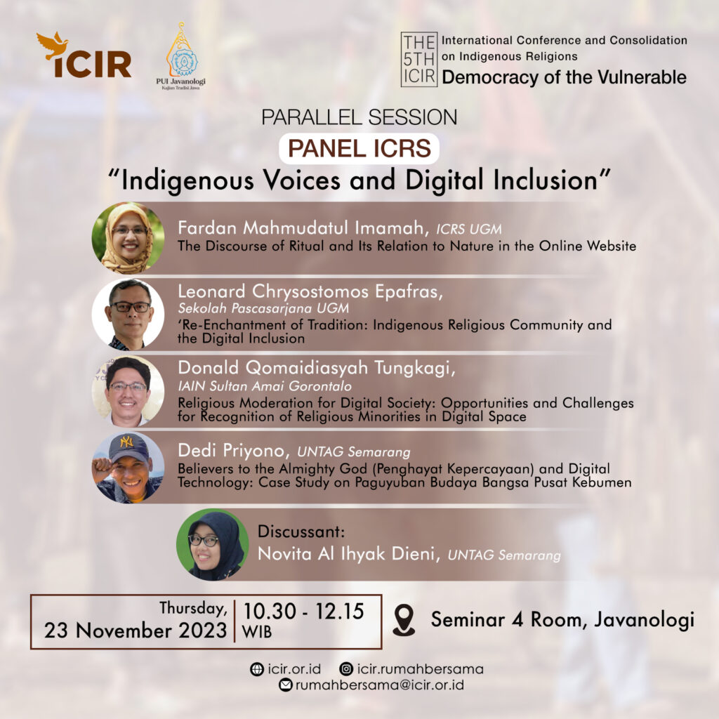 Event Schedule 5th ICIR - ICIR Rumah Bersama